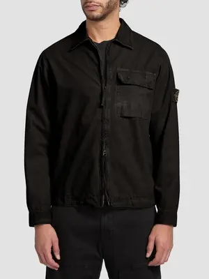 Stone Island Zip-front Cotton Shirt Jacket