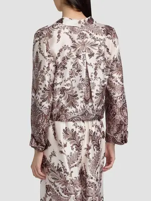Kobi Halperin Naomi Printed Twill Blouse