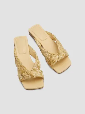 Bottega Veneta Riva​ Raffia Sandals