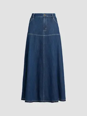 Kobi Halperin Ysabelle Denim Maxi Skirt - Medium Indigo