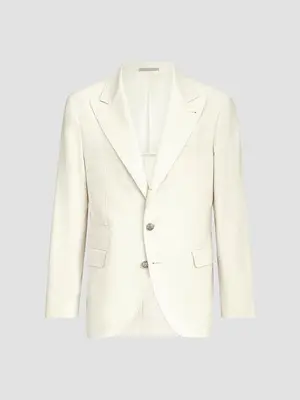 Brunello Cucinelli Sea Island Cotton Narrow Wale Corduroy Deconstructed Blazer - Panama