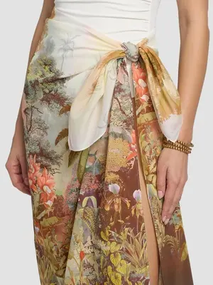 Kobi Halperin Batsheva Eden Valley Print Cotton-silk Pareo