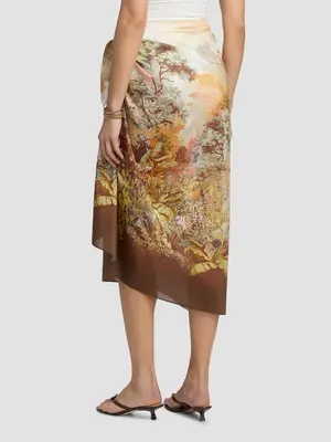 Kobi Halperin Batsheva Eden Valley Print Cotton-silk Pareo