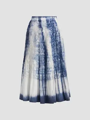 Kobi Halperin Andie Tie-dye Silk Midi-skirt - Tide