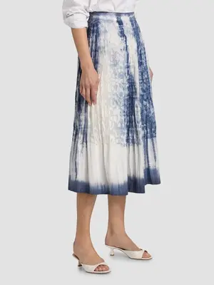 Kobi Halperin Andie Tie-dye Silk Midi-skirt - Tide