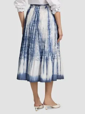 Kobi Halperin Andie Tie-dye Silk Midi-skirt - Tide
