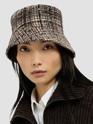 Brunello Cucinelli Water-resistant Checked Alpaca And Wool Bucket Hat