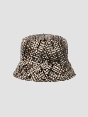 Brunello Cucinelli Water-resistant Checked Alpaca And Wool Bucket Hat