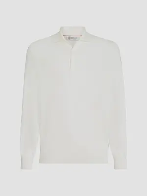 Brunello Cucinelli Cotton Lightweight Knit Polo Shirt - Panama