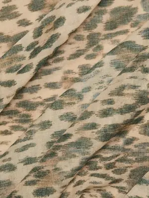 UNGARO Jillian Leopard-print Cotton Voile Midi-dress