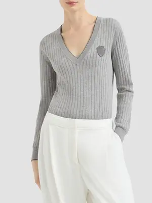 Brunello Cucinelli Cotton Ribbed Sweater