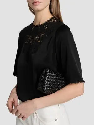 Kobi Halperin Frankie Lace Satin-back Crepe Blouse