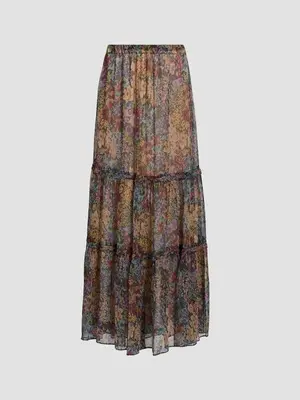 Kobi Halperin Clea Floral Tiered Maxi Skirt - Multi