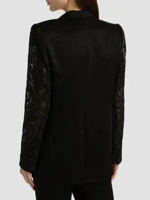 UNGARO Georgie Lace Sleeve Jacket