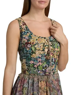 Kobi Halperin Hazel Beaded Floral Fringe Vest