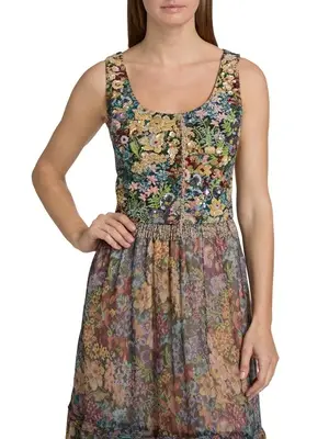 Kobi Halperin Hazel Beaded Floral Fringe Vest