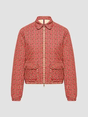 Moncler Lanset Puffer Shacket In Velvet