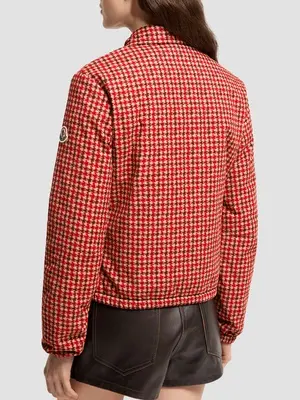 Moncler Lanset Puffer Shacket In Velvet