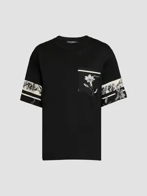 Dolce & Gabbana Floral Cotton-silk T-shirt