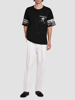 Dolce & Gabbana Floral Cotton-silk T-shirt