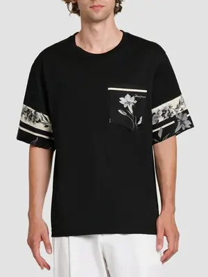 Dolce & Gabbana Floral Cotton-silk T-shirt