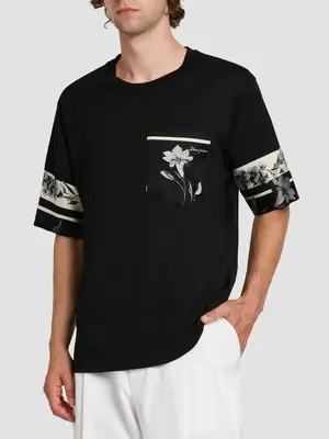 Dolce & Gabbana Floral Cotton-silk T-shirt