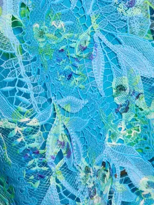 UNGARO Parker Printed Lace Blouse