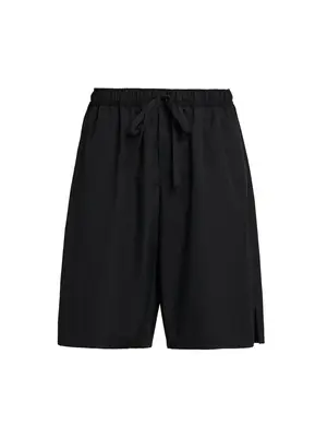 Dolce & Gabbana Logo-patch Cotton Drawstring Shorts - Nero