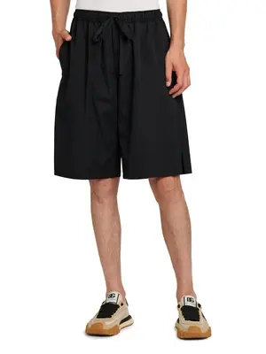 Dolce & Gabbana Logo-patch Cotton Drawstring Shorts