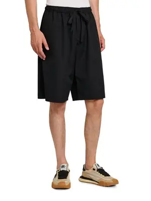Dolce & Gabbana Logo-patch Cotton Drawstring Shorts