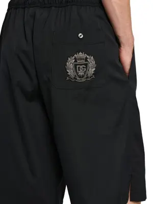 Dolce & Gabbana Logo-patch Cotton Drawstring Shorts