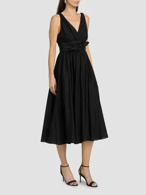 UNGARO Josie Cotton & Silk Midi-dress