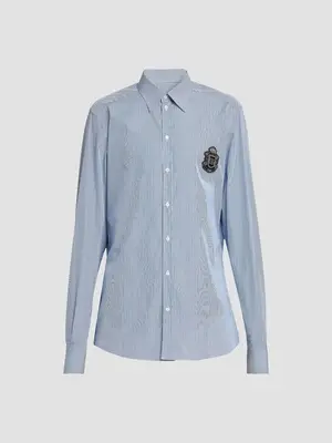 Dolce & Gabbana Striped Cotton Poplin Oversized Shirt - Rigato