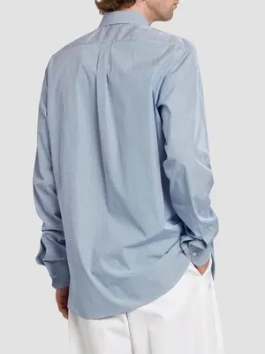 Dolce & Gabbana Striped Cotton Poplin Oversized Shirt