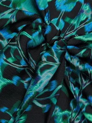 UNGARO Colby Printed Wrap Midi Skirt