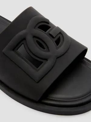 Dolce & Gabbana Gomma Logo Slides - Nero