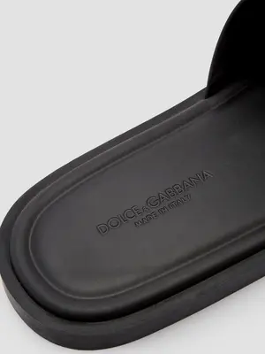 Dolce & Gabbana Gomma Logo Slides - Nero