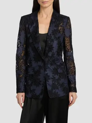 UNGARO Cornelia Lace Cut-out Jacket