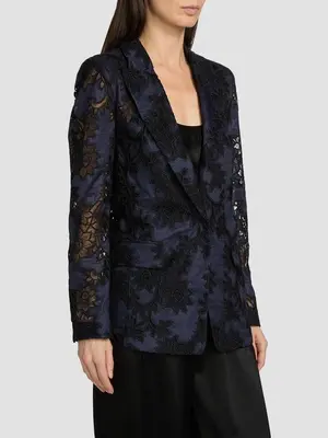 UNGARO Cornelia Lace Cut-out Jacket