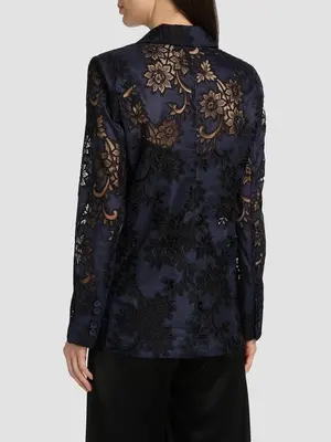 UNGARO Cornelia Lace Cut-out Jacket