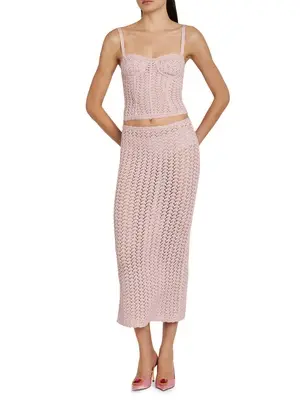 Dolce & Gabbana Bustier Knit Crop Tank