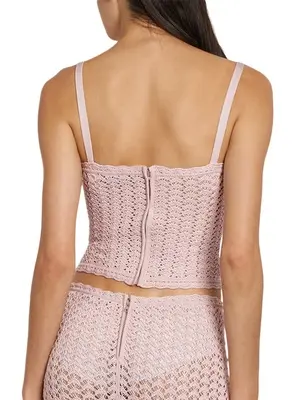 Dolce & Gabbana Bustier Knit Crop Tank