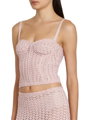 Dolce & Gabbana Bustier Knit Crop Tank