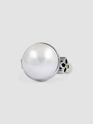 Stephen Dweck Pearlicious Sterling 18k Yellow Gold & Multi-gemstone Ring