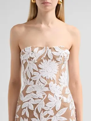 BRONX BANCO Dahlia Strapless Maxi Dress