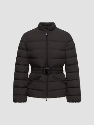 Moncler Esthetique Puffer Coat With Belt - Black