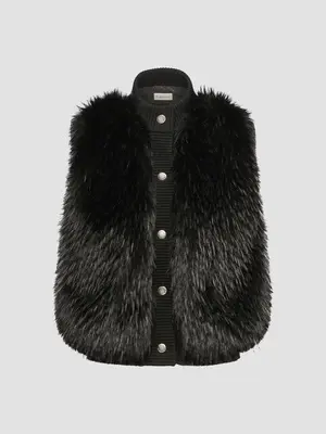 Moncler Down-filled Vest In Wool
