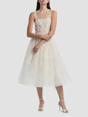 BRONX BANCO Mademoiselle Bridal Midi-dress