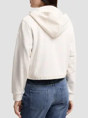 Moncler Sweatshirt In Cotton Blend - Beige