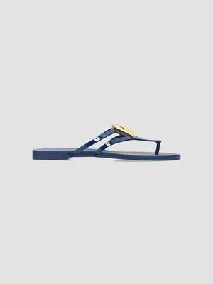 Dolce & Gabbana Logo Jelly Sandals - Navy